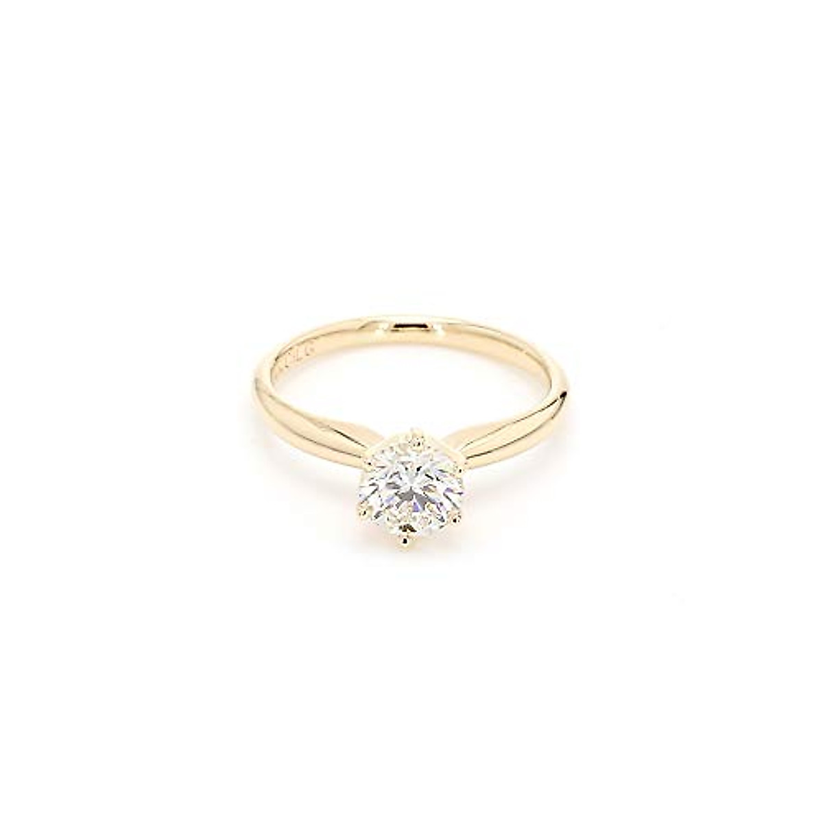 14k Yellow Gold Lab-Grown Diamond Solitaire Wedding Engagement Ring (1/2 cttw, I-J Color, VS2-SI1 Clarity) Size 6