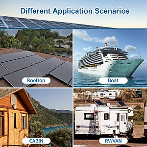 Solar Panel, 100w 12v Monocrystalline High-Efficiency Solar Panel, Module with Connector (Panel Only, Compact Design)…