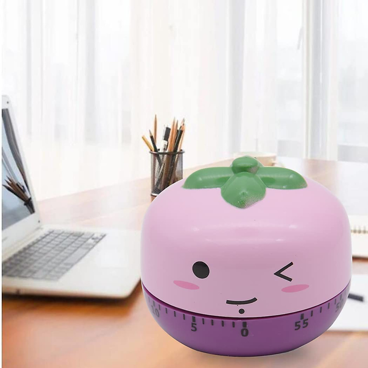 Hoshen Kitchen Food Cooking Mechanical Timer, Time Reminder, Manual Timer, Fruit and Vegetable Shape，Tomato