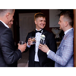 SUNEE - 2 Pcs Wedding Corsage and boutonniere White Roses Pearl Wedding Prom Wristlet Band Bracelet for Women Bride Bridesmaid