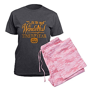 CafePress Most Wonderful (Orange) Pajamas Women's Charcoal PJ Set