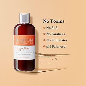 iGroom Squeaky Clean Dog Shampoo, Luxury Pet Beauty Care, Intense Cleaning Power, Chamomile Extracts Sooth Skin, Made in USA (1 GAL)