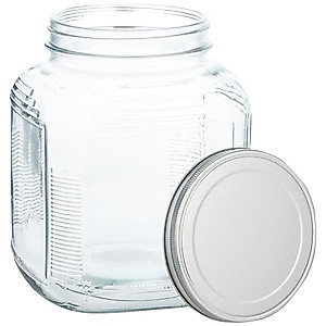 Anchor Hocking AHG17 Crystal Glass Gallon Cracker Jar, 1 gal, Clear