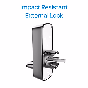 ULTRALOQ Lever, WiFi Smart Lock with Bridge, Heavy Duty 5-in-1 Keyless Entry Door Locks, Fingerprint Lock with Keypads and Voice Guide, Smart Door Lock for Front Door, Home and Office