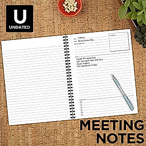 Cambridge Limited Notebook, 9-1/2” x 6-5/8”, 80 Sheet Business / Meeting Notebook, Black (06982)