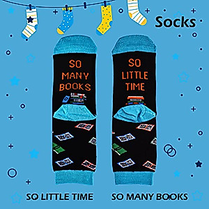 Niduilef Book Lovers Gifts for Women-Readers Birthday Gifts Box Includes Tote Bag,Socks, Bookmark,Page Holder,Towel, Flowers for Librarian Teacher Friends Family Birthday Christmas Gifts