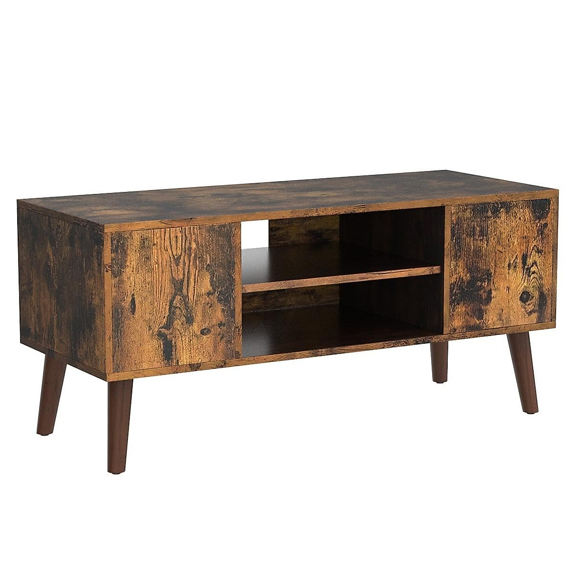 Zanzio ZA-LTV08BX 43.4" W Farmhouse TV Stand, Brown