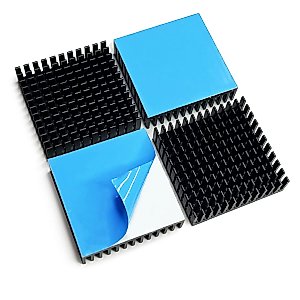 Awxlumv 40mm Heatsink Kit 40x40x11mm + Thermal Conductive Adhesive Tape, Aluminum Heat Sink Radiator Cooler for Cooling Nema 17 3D Printer Stepper Motor Driver TEC1-12706 Peltier Module Wi-Fi Routers