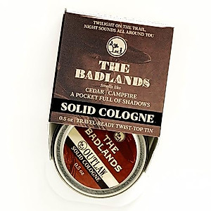 Smoky Cedar & Campfire Solid Cologne Balm - The Badlands Scent, by Outlaw - 1 oz wax Men's or Women's Scent