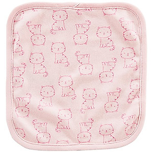 Simple Joys by Carter's Baby Girls' 8-Piece Towel and Washcloth Set, Pink/White, One Size