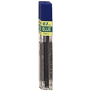 Pentel 0.7mm Coloured Pencil Leads - Blue (Pack of 12)