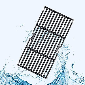 GasSaf Grill Grates Replace for Charbroil 463420508, 463420509, 463420511 463436213 463436214 463440109, Master Chef, Thermos, Backyard and Others Grills, 16 7/8" Cast Iron Grill Grates(Set of 3)