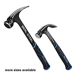 Real Steel 0517 One Piece Forged Milled Face Framing Hammer with Rip Claw, 21 oz