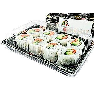 katgely # 10 Sushi Trays with Lids (Pack of 50)
