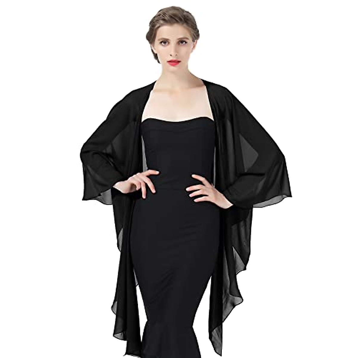 BEAUTELICATE Shawls Wraps Scarf Chiffon For Women Bridal Wedding Evening Dresses