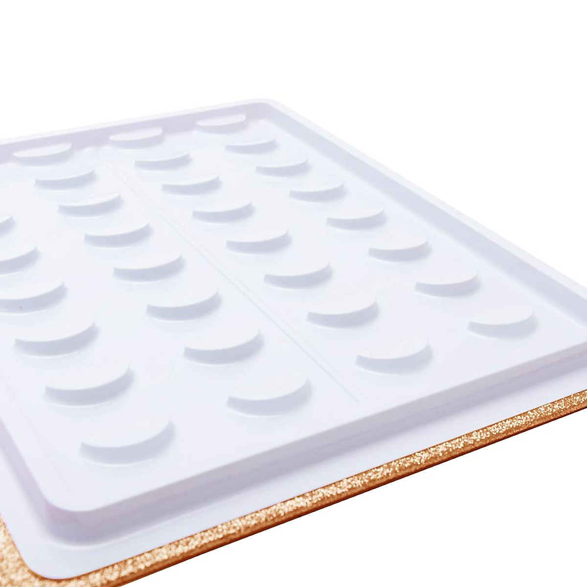 16 Pair Eyelash Storage Book,Makeup Display Sample Container,Eyelash Catalog Travel Glitter Paper rose gold