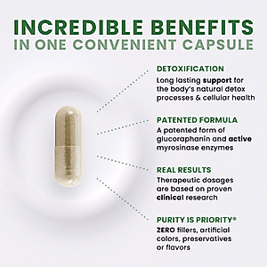 OncoProtect ES *HIGH DOSE* 60 VCaps | 60mg of Sulforaphane Per Capsule | Patented Activated BroccoRaphanin Broccoli Seed Extract Converted by Myrosinase | Zero Fillers, Vegan, Pharma Grade