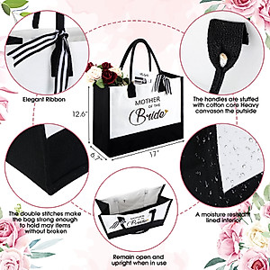 Tudomro 3 Pcs Mrs Gifts Mother of the Groom Bridal Shower Wedding Gifts Tote Bag Makeup Pouch Mother of the Bride Travel Tumbler(Mother of the Bride)