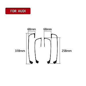 NC Carbon Fiber Interior Decorative Cover Trim Sticker Compatible with Audi A3 S3 2014-2019 (Window Lift Regulator Trim)