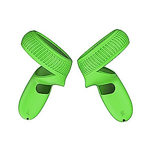 Ferbao VR Glasses Handle Cover Compatible with Oculus Quest 2 Silicone Protective Sleeve Touch Controller Grip Cover (Green)