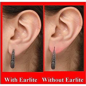 EarLite 240 (60 Ea X 4 Packs) Invisible Earring Ear Support Waterproof Patches in ZipLock Pouch - Made in USA