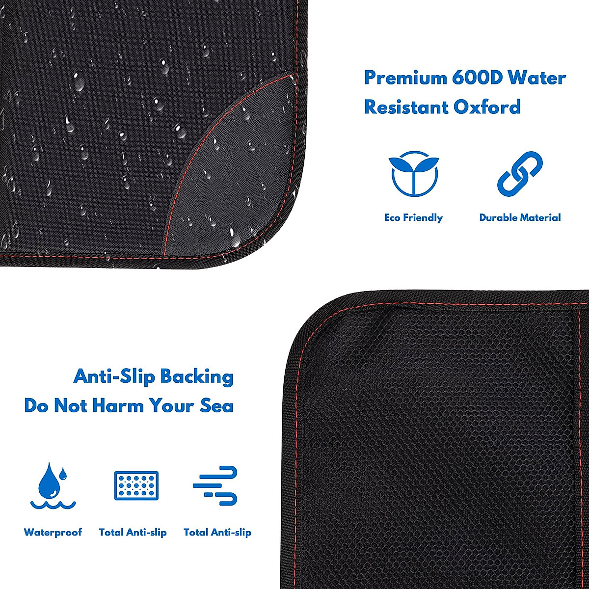 UMJWYJ Car seat Protector, 2Pack Car Seat Protectors for Child car seat - Large Particle Silica Gel Non-Slip Base Material + Waterproof 600D Fabric + 2 Storage Pockets