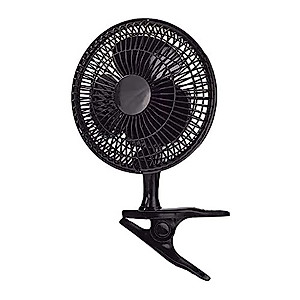 Kosmosta 6 inch 2 speed-Adjustable Tilt, 2 in 1 clip and table fan Personal Clip On Fan plug in clip fan For The Home, Office, Dorm Black color Fan