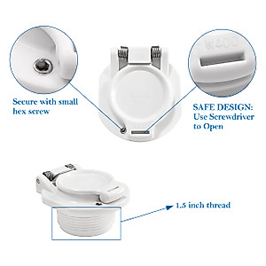 W400BWHP Free Rotating Vacuum Lock Safety Wall Accessories Replacement for Hayward Navigator Pool Cleaners（White）