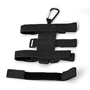 Necmetu 2-Strap Style Portable Boat Speaker Mount,Portable Speaker Holder for Boat Railing Frame,Waterproof Outdoor Adjustable Strap Fits Most Bluetooth Wireless Speakers Stabilizer Straps,Black