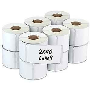 Labelebal 12 Rolls 2-1/8" x 4"(54mm x 101mm) Direct Thermal Labels Compatible with DYMO 30323 Shipping Replacement Labels Compatible for DYMO LabelWriter Printer (220 Labels/Roll)