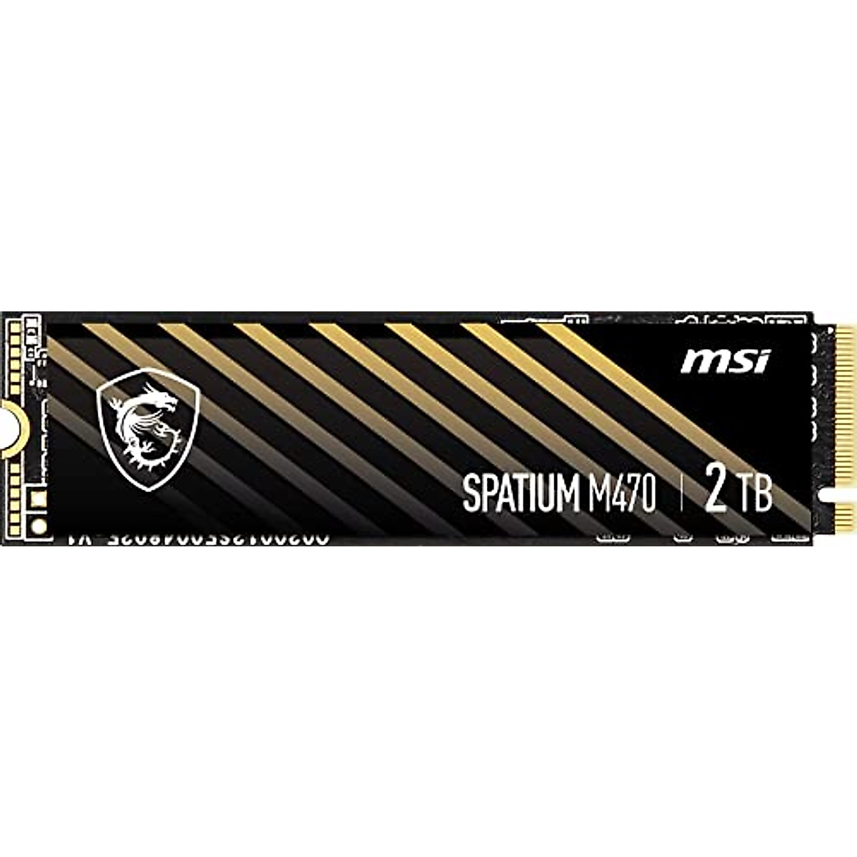 MSI SPATIUM M470 PCIe 4.0 NVMe M.2 2TB Internal SSD PCIe Gen4 NVMe 1.3 3D NAND 3300 TBW