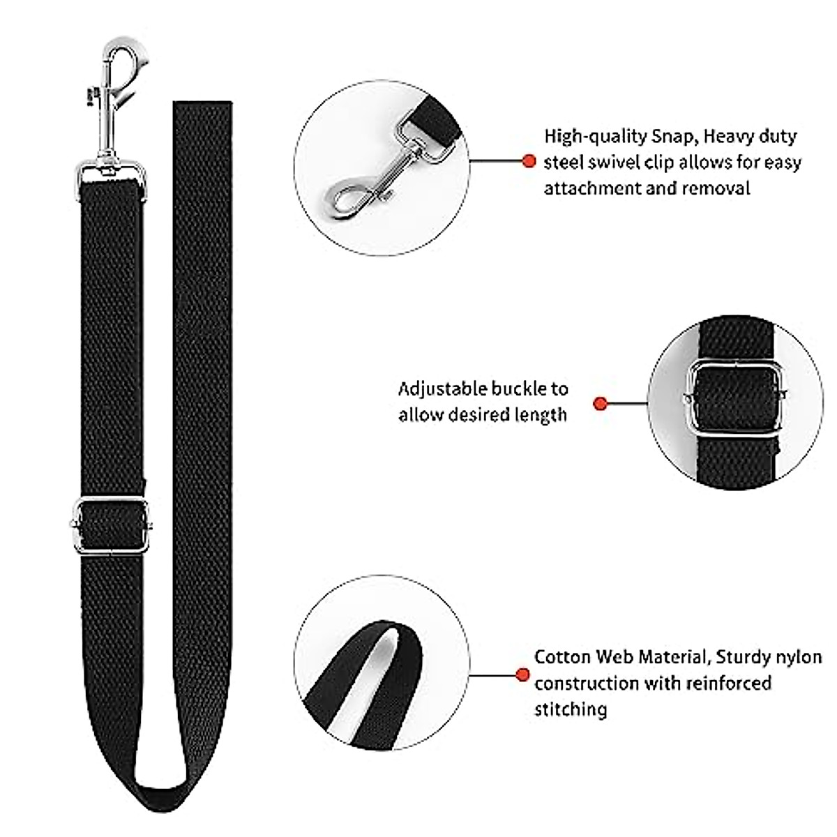 Cotton Horse Bucket Strap Hangers - 4 Pcs Adjustable 28" to 50" Length, Horse Goat Suppliers for Hay Nets, Water Buckets,Barn Hanging, Outdoor Feeders and Heavy Duty Horse Water Feed