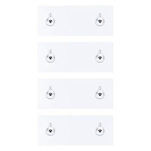 Vdomus Corner Shower Caddy 2 Tier Polished Chrome & 4 Pieces Transparent Adhesives 7.87 x 3.15 inches for No Drilling Needed Bathroom Shower Organizer