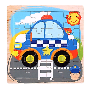 Puzzles for Kids for Ages 3-5, 16 Piece Wooden Jigsaw Puzzles for Toddler Children Learning Educational Toddler Puzzle Toys for Boys and Girls, 6 Pack Preschool Children Puzzles Set