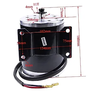 TDPRO 24V 500W Brushed Speed Motor and Controller for Electric Scooter Go Kart Bicycle E Bike Tricycle Moped