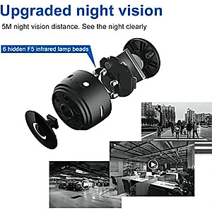 LCYATCE Mini Spy Camera WiFi with Video Recording, Baby Monitor Pet Cam Wireless Hidden Camera Home Security Nanny Cam Real Time Streaming Light Night Vision/Motion Detection