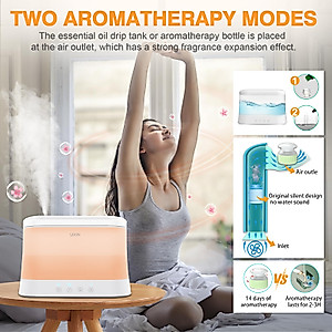 YOGIN humidifiers for Bedroom, 1.8L Ultrasonic Cool Mist Humidifiers for Home Baby Nursery & Plants,Top fill Humidifer with Night Light, Auto Shut Off, Easy Clean