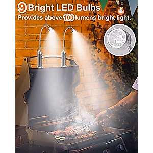 LED Outdoor Grill Light Accessories: Birthday Gifts for Men Him Women Dads Husbands Friends, Father's Day Unique GrillIing Gadgets Barbecue Party Supplies, Super Bright Magnetic BBQ Lights, 2 Pack