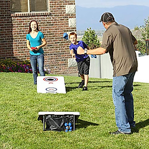Lifetime Heavy Duty Outdoor Cornhole, Ladderball Game and Table Combo Set, 48 x 24 x 27.5 inches; 48 Pounds