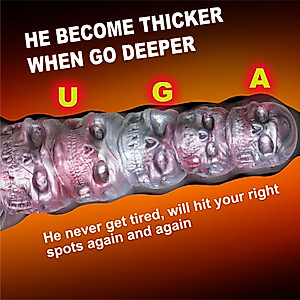 Monster Fantasy Dildo, Silicone Anal Dildo with Suction Cup for Men, Realistic Dildos for Women, 8 inch Soft Animal Alien Prostate Dildo, Fat G Spot Fake Penis, Adult Sex Toys