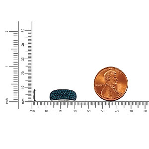 DZON Sterling Silver 1CT TDW Blue Diamond studded Ladies Cocktail Prong Set Right Hand Fashion Anniversary Wedding Multi Row Ring Band for Women (I-J, I2) Ring Size 7