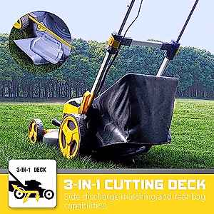 Efficient Convenient Cordless 21'' 80V Walk-Behind Electric Lawn Mower-Take Care of The Lawn Easily