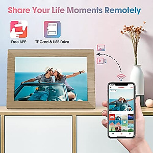WiFi 10.1'' Digital Picture Frame with 1280x800 Resolution, Touchscreen Digital Photo Frame Share Photos and Videos Remotely via APP - Gift Guide for Mother's Day