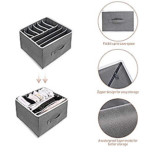 Cabilock Hanging Closet Organizer 4 Shelves with Drawer 4 Side Mesh Pockets Hanging Shelves for Closet Grey 13L×13W×36.4H inch