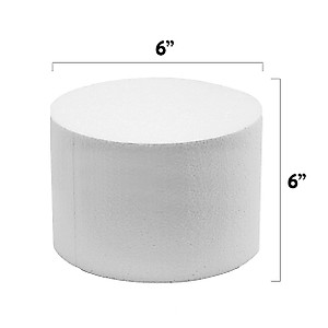 Global Sugar Art Cake Dummy Round, 6 x 6 Inches