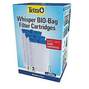 Tetra Whisper Bio-Bag Filter Cartridges For Aquariums - Ready To Use BLUE, Large, 3 Count (Pack of 1)