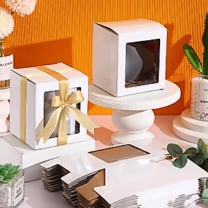 Ctosree 50 Pcs Gift Boxes for Sublimation Mugs, Mug Boxes for Shipping Exhibition Boxes for 11oz, 12oz, 15oz Sublimation Mugs Blank Mug Box Cups Gift Wrapping (White)