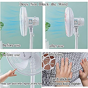 2 Pack - 16" Fan Cover,Washable Pedestal Fan Dustproof Cover,Protect Kid Children Baby Finger Net Mesh Fan Guard,Summer Home Fan Safety Dust Cover,Perfect for Parents of Toddlers (Black)
