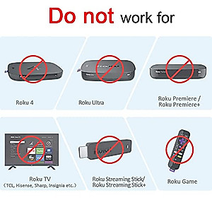 Gvirtue Replacement Remote Control for Roku Box Model: Roku 1, Roku 2(HD, XD, XS), Roku 3, Roku LT, HD, XD, XDS, Roku N1, Roku Express, Roku Express+