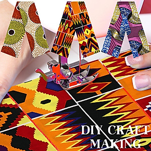 Hahafelt 3 Pcs African Fabric by The Yard African Wax Ankara Print Fabric for Sewing 45'' Wide Total 3 Yards African Cloth for Quilting Crafting DIY Hairband Pillowcase Napkin Face Covering